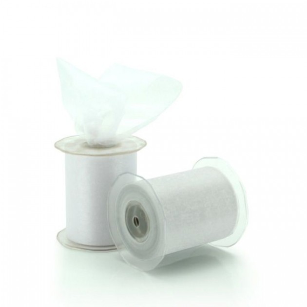 Chiffon Ribbon 100mmx25m White › Packaging Products