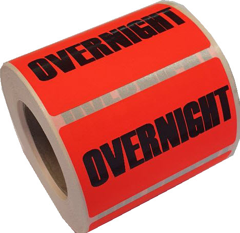 Shipping Labels Overnight 70x40 500/Roll › Packaging Products