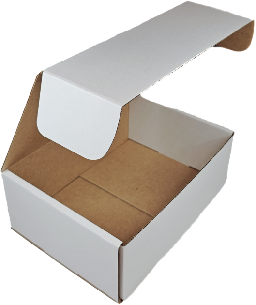 WHITE RECTANGLE D/C 200x150x75 Hinged Lid › Packaging Products