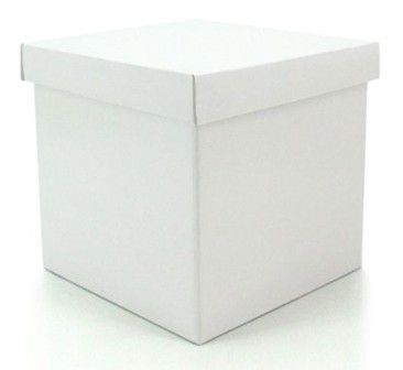 Gift Box & Lid 180x180x180 (PKT/10) WHITE › Packaging Products