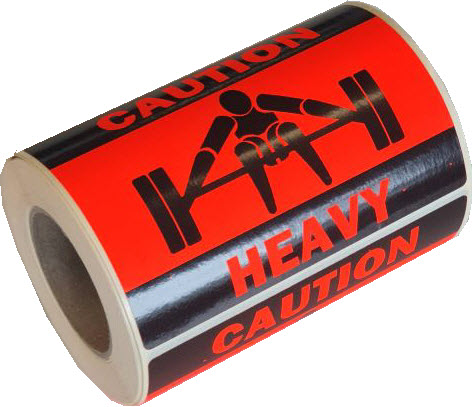 Shipping Labels Caution - Heavy 101x74 250/Roll › Packaging Products