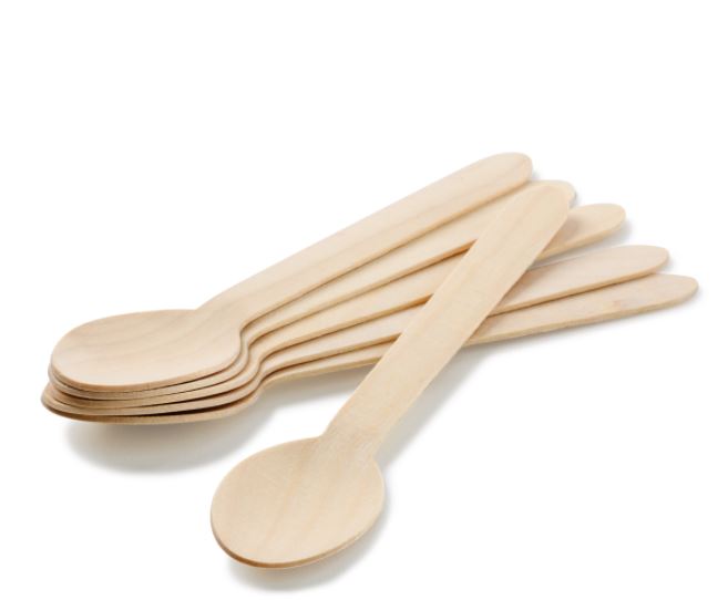Wooden Cutlery Packs (100) - Spoon › Packaging Products