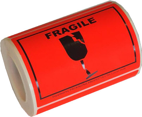 Shipping Labels Fragile 101x74 250/Roll › Packaging Products