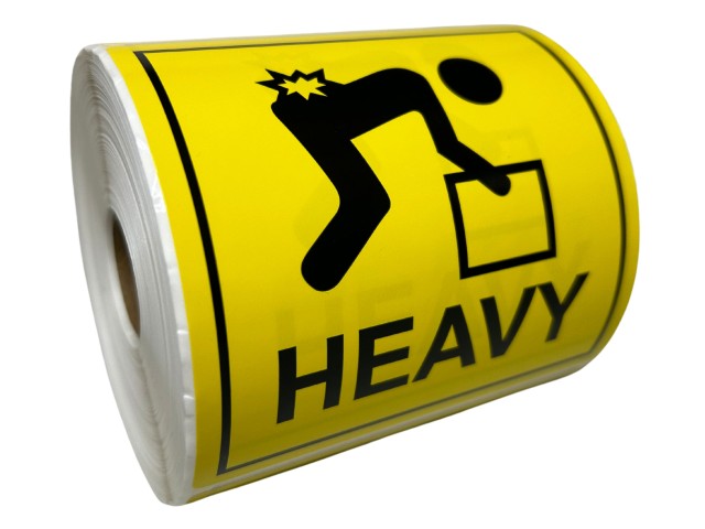 Heavy Label 99x99 Yellow/Black 500/Roll › Packaging Products