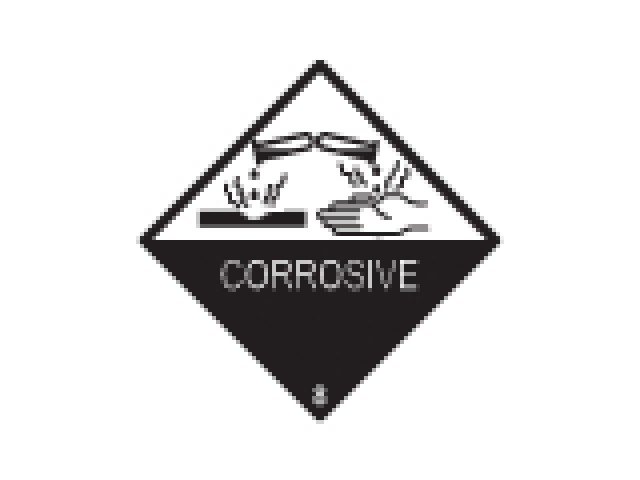 Shipping Labels Corrosive 8 100x100 500/Roll › Packaging Products