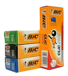 Bic Clic 2000 Medium Point Red Pen › Packaging Products